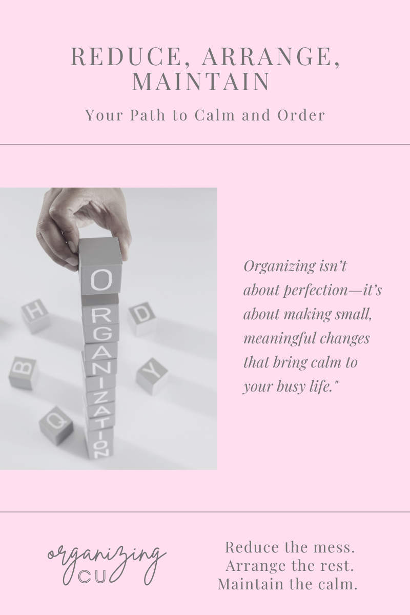 Reduce the Mess, Arrange the Rest, Maintain the Calm – Your Guide to ...